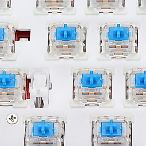 Kafuty-1 Mechanical Gaming Keyboard 60%, 61 Keys RGB Backlit Mini Ergonomic Wireless/Wired Bluetooth Keyboard, for PS4 PC Mac Gamer, Typist, Travel (Green axis)