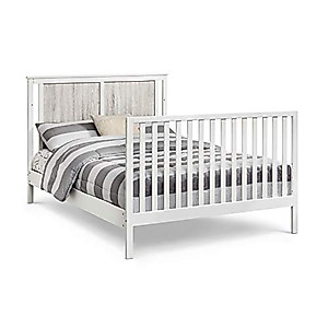 Suite Bebe Connelly 4 in 1 Convertible Crib in White with Rockport Gray Wood