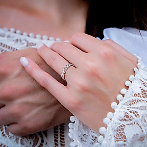 Skin-Friendly Knot Band Ring Sterling Silver Eye-catching Wedding Jewelry for Female with Gift Packaging