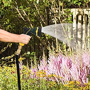 NGreen Garden Hose Sprayer Nozzle - Water Spray with 8 Adjustable Patterns, Impact Resistant and Non-Slip for Watering Plants, Pets Bathing and Cleaning,Car Washing