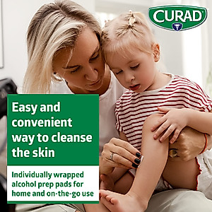 CURAD Alcohol Prep Pads (Pack of 4 Boxes) | 400 Pieces of Medium Isopropyl Alcohol Wipes Individually Wrapped | First Aid Alcohol Swabs for Cuts & Scrapes | Medical Alcohol Pads for General Cleansing