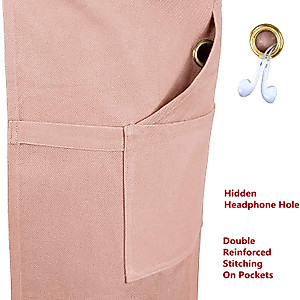 Aiden Brothers Work Apron with Large Pockets - Cotton Canvas - For Men, Women, 27"X31"