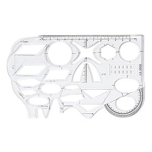 ulafbwur Multifunctional Ruler Geometric Ruler Clear Scale Multifunctional Bendable Drafting Tool Length Measurer for Students Protractor Bendable Ruler Clear