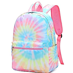Bluboon School Backpack for Girls Teens Bookbag Set Laptop Backpack Lunch Box with Pencil Bag (Tie dye Pink)