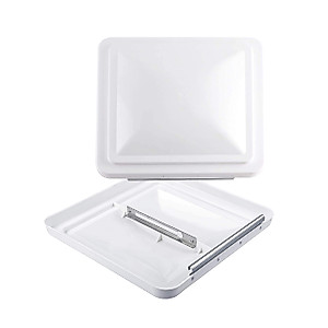 RVGUARD RV Roof Vent Cover 14 Inches, Universal Replacement Vent Lid White (2 Pack), Compatible with Ventline (pre 2008) & Elixir Vents (since 1994)