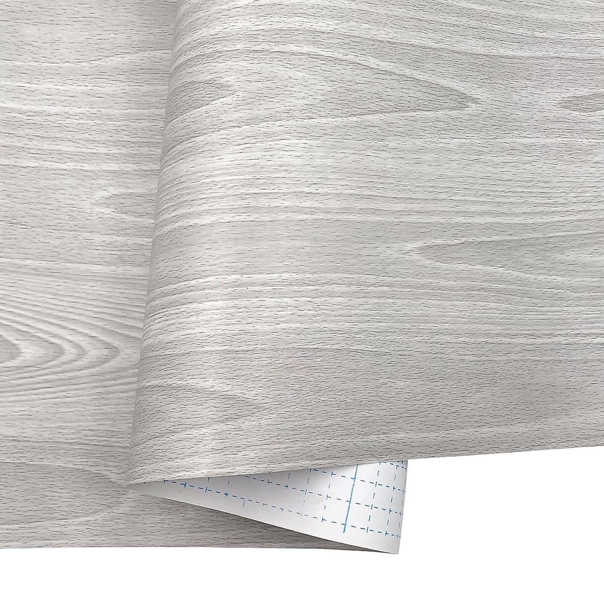 LovingWay Light Grey Wood Grain Shelf and Drawer Liner 17.7x177 Inch Self-Adheive PVC Home Shop Furnitures Decor Sticker Easy Install