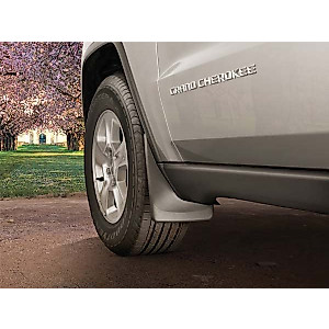 WeatherTech Custom No Drill Splash Guard MudFlaps for Jeep Cherokee - Front & Rear Set (110064-120064), Black