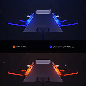 PS5 Controller Charger Station, Fast Charging Playstation 5 Controller Charging Station with LED Indicator Light and USB C Charger Cable