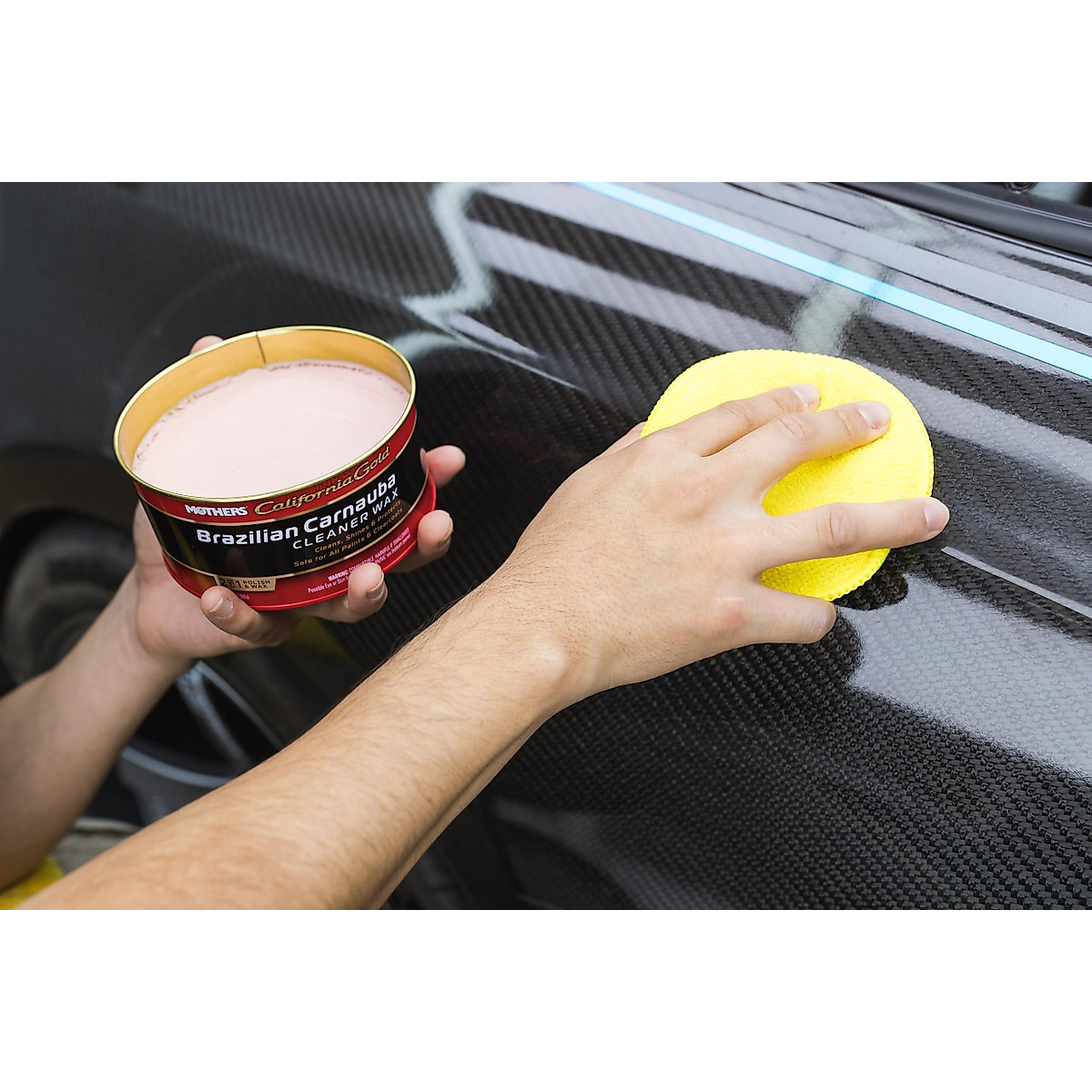 Mothers 05500 California Gold Brazilian Carnauba Cleaner Wax Paste - 12 oz.