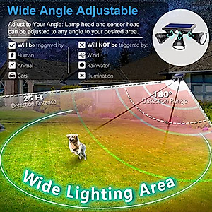 Solar Outdoor Lights, Kasonic ML5000 Motion Sensor Security LED High Brightness 7000K, IP65 Waterproof, Cordless, Flood Light for Garage Yard Garden Porch, 1 Pack