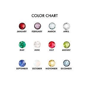 EVE'S ADDICTION Women's Personalized Sterling Silver Five Birthstone Necklace, 16" Chain - Custom CZ Bezel Set Necklace - Gift for Grandma - Gifts for Mom