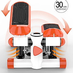 Stair Stepper for Exercise, Mini Stepper with Resistance Band, Endurance Training Home Fitness Equipment, Aerobic Fitness Stepper Exercise Machine, for Home Gym Workout (Black)