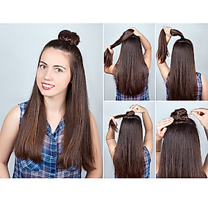 eBoot Spiral Hair Pin Spin Pin Spiral Hair Clip Spin Clip Bun Stick Pick for DIY Hair Style 20 Pack (Rose Gold)