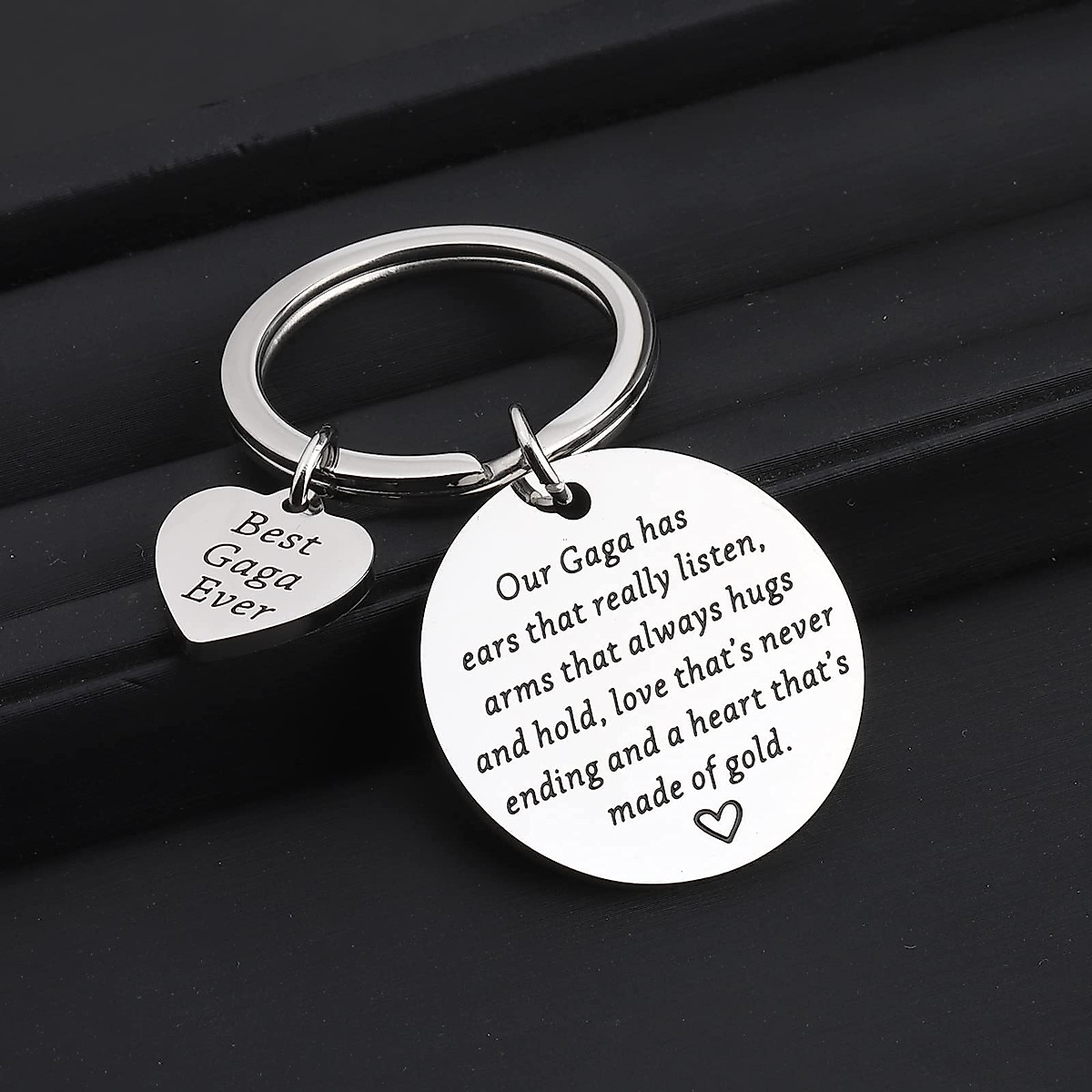 FOTAP Gaga Keychain Gaga Jewelry Best Gaga Ever Jewelry Gaga Gift Best Gaga Gift Gaga Appreciation Gift Grandma Jewelry (Gaga Keychain)