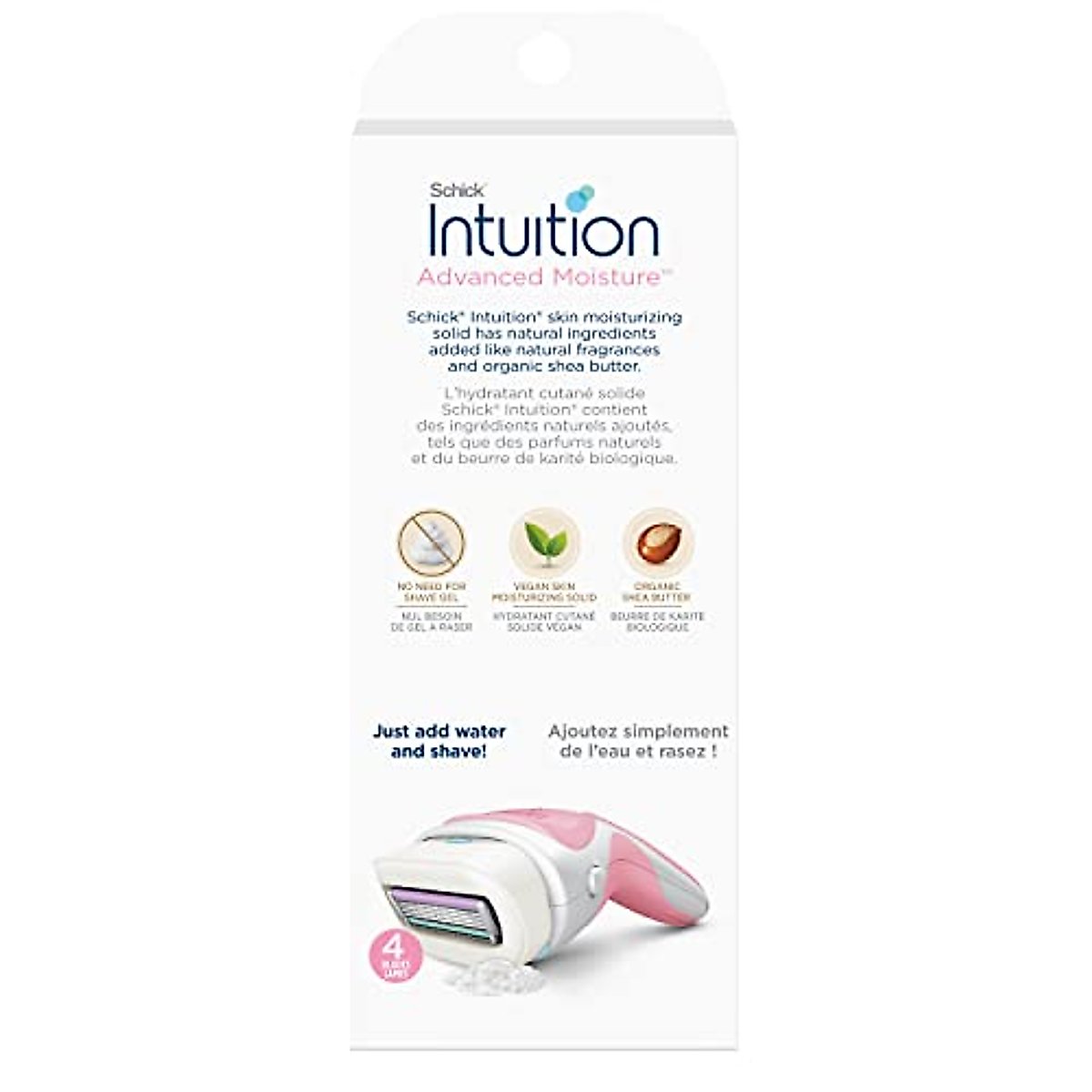 Schick Intuition Advanced Moisturizing Womens Razor with Shea Butter, 1 Handle with 2 Refills
