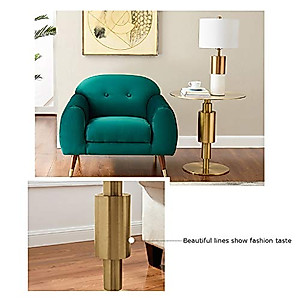 Articles for daily use Light Luxury Stainless Steel Round Sofa Side Table Living Room Coffee Table, Metal Frame, Living Room Sofa Side Table bar Small Round Table Coffee Table, Gold