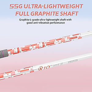 PGM Women's 4-Piece Golf Club Set - Titanium 1 Wood, 2 Irons, 1 Putter with Golf Stand Bag - Graphite Shaft - Right Handed