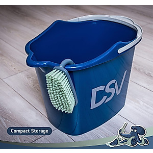 Scrub Brush | Shower Cleaning Brush | Comfort Grip & Stiff Flexible Bristles | Ideal for Cleaning Bathroom, Shower, Kitchen, Sink | Bristle Brush for Household Use, 1 Pack