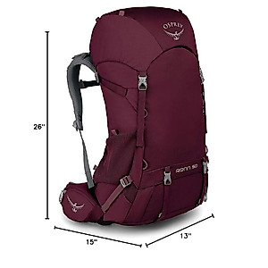 Osprey Renn 50 Women's Backpacking Backpack, Aurora Purple
