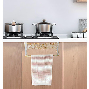 Kitchen Towel Holder Over Door Towel Rack Cabinet Towel Holder Kitchen Towel Rack for Dish Towel Hand Towel Bathroon Doors