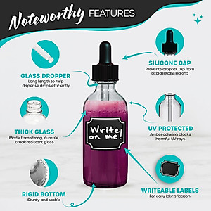 Nevlers 48 PK Clear Oil Dropper Bottles 2 oz |The Small Glass Bottle with Dropper Includes Droppers for Oils |Leakproof Glass Eye Dropper Bottle | 2 oz Dropper Bottles Glass | Medicine Dropper Bottle