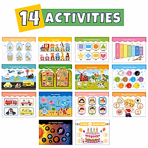 Twinventures Montessori Preschool Busy Book for Toddlers, Autism Sensory Educational Toys, Assembled Activity Binder for Early Learning, Preschool Learning Activities