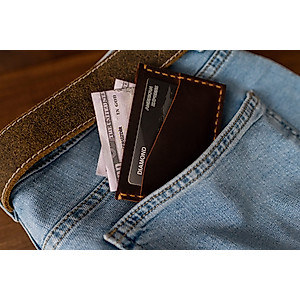 Handmade Leather card holder, Minimalist leather Card holder for Men - Women, Leather Pocket Card case, Leather Card Case