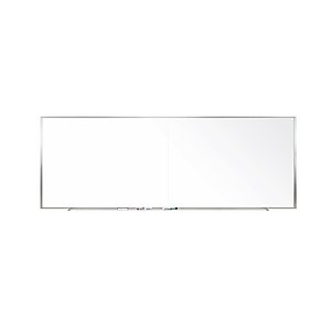 Ghent 4 x 12 Porcelain Magnetic Whiteboard, Aluminum Frame, 1 Marker, 1 Eraser, Made in The USA, 2 Piece Board with Joiner…