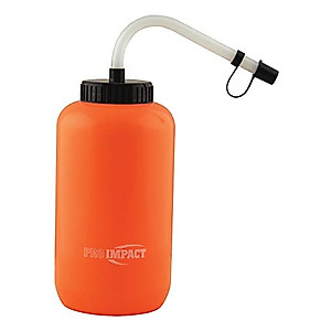 Pro Impact Squeezable Water Bottle Bendable Long Straw - LDPE BPA Free Plastic - Hydration for Baseball Hockey Gym MMA Yoga Boxing Cycling Softball Football Lacrosse (35.5 Oz.)