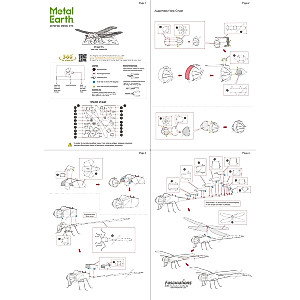 Metal Earth Dragonfly 3D Metal Model Kit Bundle with Tweezers Fascinations