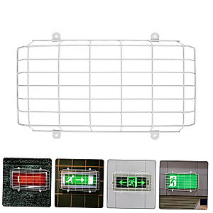 2pcs School Evacuation Sign Exit Sign Cage Guard Light Switch Covers Guard Emergency Signal Damage Stopper Exit Sign Protective Cover Exit Sign Wire Cover Exit Sign Wall Cover Iron BESPORTBLE