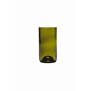 D&V Glass Vintage Collection, Tall Beverage/Cocktail Glass, 16-Ounce, Olive Green, Set of 6