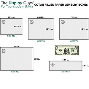 TheDisplayGuys 25-Pack #11 Cotton Filled Cardboard Paper Jewelry Box Gift Case - Matte Black (2 1/8" x 1 6/8" x 3/4")