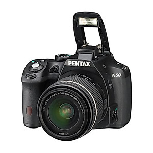 Pentax K-50 16MP Digital SLR Camera Kit with DA L 18-55mm WR f3.5-5.6 and 50-200mm WR Lenses (Black)