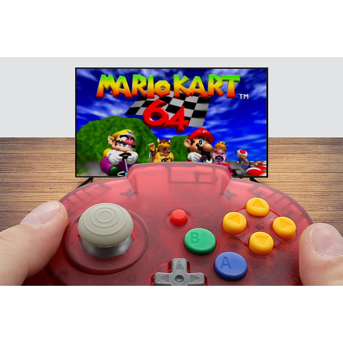 Intec Gaming Warrior 64 Wired Controller for Original Nintendo 64 N64 Console (Red)