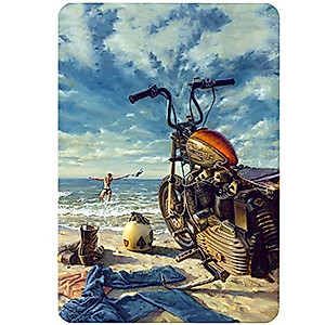 Original Retro Design Motorcycle Tin Metal Signs Wall Art | Thick Tinplate Print Poster Wall Decoration for Garage