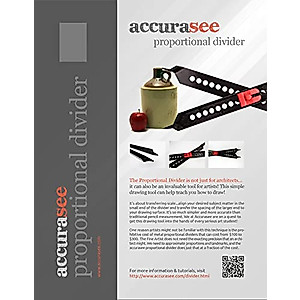 Accurasee Artist 11 Inch Proportional Divider - Upgraded Drawing Supplies & Drafting Tools - Adjustable Caliper & Subject Dividers for Art Drawing Tools