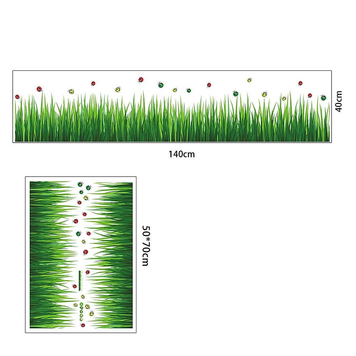 Wall Stickers Removable Decals Wall Decor Decorative for Children Kids Living Room​ (Grass)