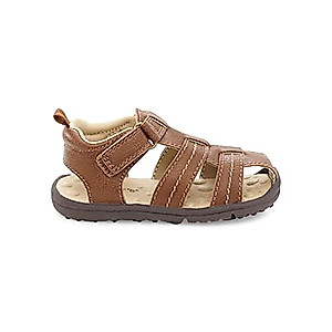 Carter's Every Step Baby Boys Arno First Walker Shoe, Brown, 3.5 Infant