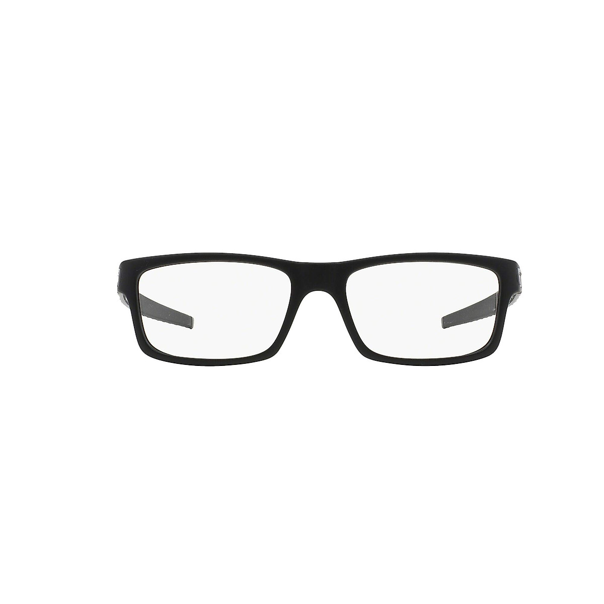 Oakley Men's Ox8026 Currency Rectangular Prescription Eyeglass Frames, Satin Black/Demo Lens, 54 mm