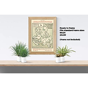 Historic Map - Augusta National Golf Club Course, 1954 - Unframed Vintage Wall Art 18in x 24in