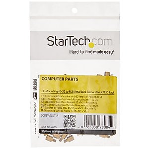 StarTech.com Metal Jackscrew Standoffs #6-32 - Jackscrew standoff - 0.2 in (pack of 50) , TAA (SCREWNUTM)