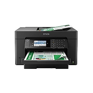 Epson WorkForce Pro WF-7820 Wireless All-in-One Wide-format Printer with Auto 2-sided Print up to 13" x 19", Copy, Scan and Fax, 50-page ADF, 250-sheet Paper Capacity, 4.3" screen, Works with Alexa