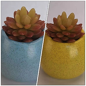 Outdoor Decor Ceramic Flower Pot 2pcs Practical Flowerpot Simple Succulent Storage Pot Home Plant Container Air Plants