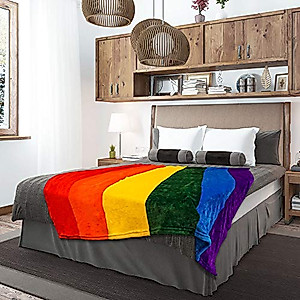 Infinity Republic - Rainbow Pride Soft Fleece Throw Blanket - 50x60 Perfect for Living Rooms, bedrooms, Kids' Rooms, Outdoors