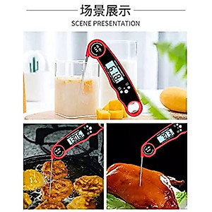 Instant Read Digital Meat Thermometer Waterproof (IP67) Read Food Thermometer for Cooking, Grilling, BBQ and Roast with Backlight Foldable Kitchen Probe Gadget.| Digital Meat Thermometer