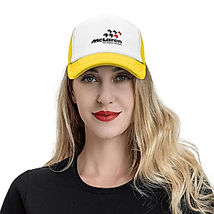 GIMLY Mclaren-F1-Logo- Hats Baseball Cap Baseball Hat Unisex Adjustable Fashion Outdoors Mesh Hat Sunhat Yellow
