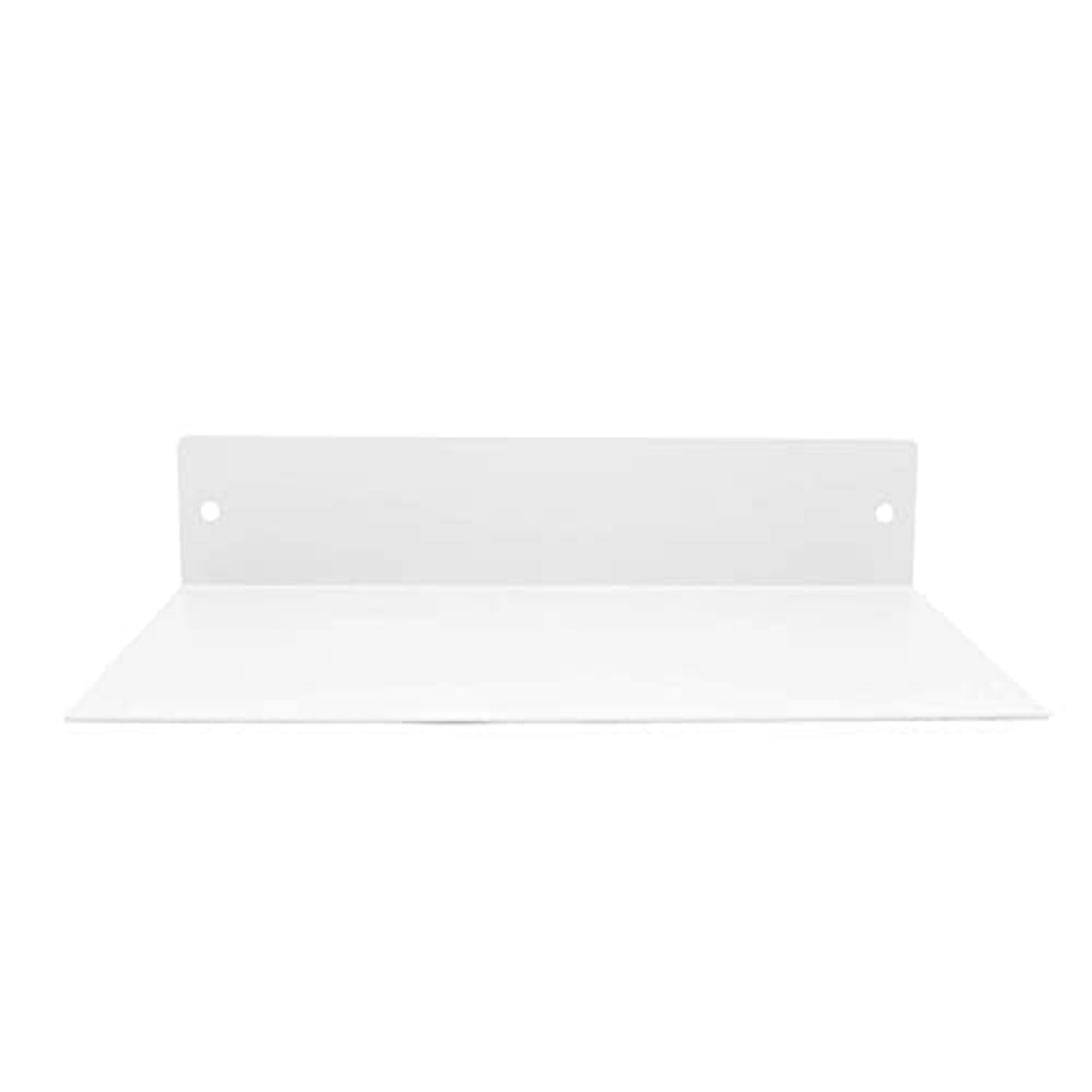 Buhbo Floating Shelf Wall Mounted (8 inch x 12 inch) Heavy Duty Industrial Modern Steel, White