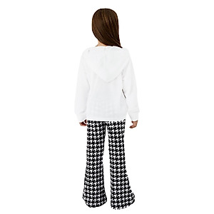 L.O.L. Surprise! Girls Clothes Hoodie and Pant Long Sleeve Stars Print Sweatshirt Leggings Girls Outfits Sets 2Pcs White 6-7 Years