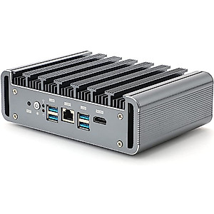 Partaker Firewall Micro Appliance, Fanless Mini PC, Network Router, OPNsense, Intel Core i7 1165G7, 6 Gigabit Nics, AES-NI, HD, COM, (DDR4 8G RAM/128G SSD)